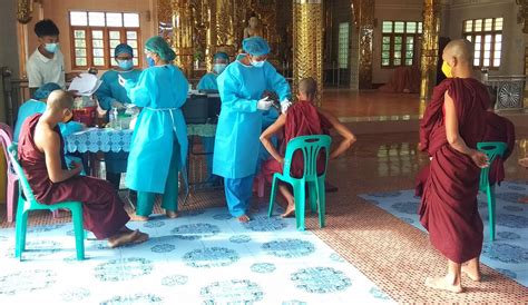 ဇီးကုန်းမြို့နယ်တွင် သံဃာတော်များ၊ ဝန်ထမ်းများနှင့် အသက် ၆၅ နှစ်အထက် သက်ကြီးရွယ်အို များအား