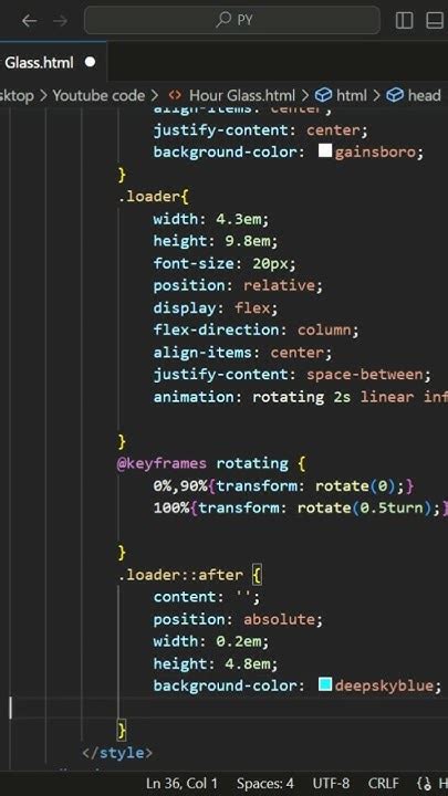 Hour Glass Html Css Youtube