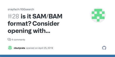 Is It Sam Bam Format Consider Opening With Check Sq False · Issue 28 · Snayfach Iggsearch · Github