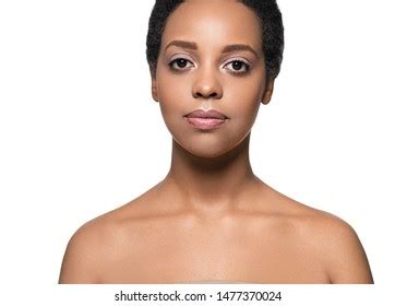 Portrait Black Woman Half Face Whitening Stock Photo Edit Now 552847702