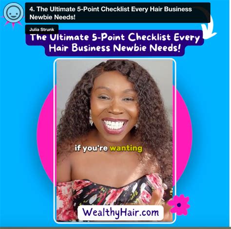 The Ultimate 5 Point Checklist Every Hair Business Newbie Needs Wealthy Hair