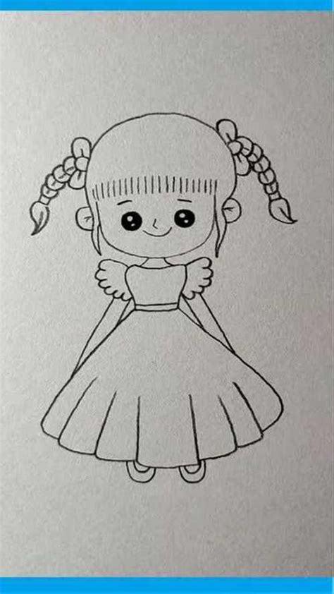 小女孩扎两个小辫子简笔画（推荐14张） 简笔画图片大全