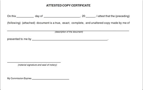 Notary Attested Copy Certificate Pads Office Products