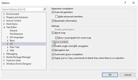 Enabling Line Numbers In Visual Studio Talk GameDev Tv