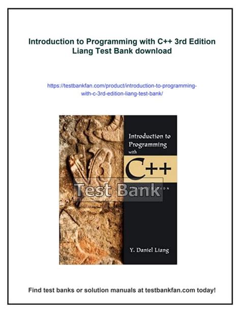 Introduction To Programming With C 3rd Edition Liang Test Bank Pdf