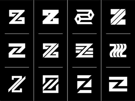 Premium Vector Minimalist Line Abstract Letter Z Logo Design Set