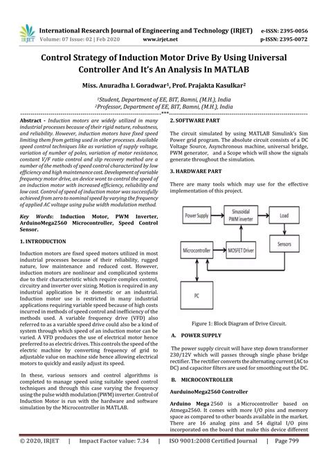 Irjet Control Strategy Of Induction Motor Drive By Using Universal