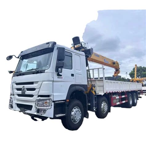 Howo Tx350 Heavy Truck Self Contained 12 Ton Crane Full Hydraulic 4 16