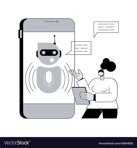 Chatbot Voice Controlled Virtual Assistant Vector Image