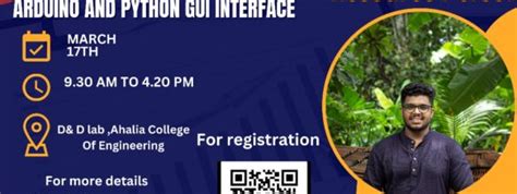 Iedc Workshop On ‘arduino And Python Gui Interface Ahalia School Of