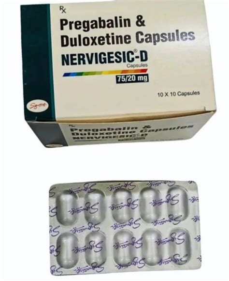 Nervigesic D Pregabalin And Duloxetine Capsules 75 Mg At ₹ 299 Box In
