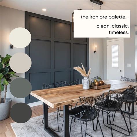 Iron Ore Sherwin Williams Paint Palette Modern Neutral Interior Paint