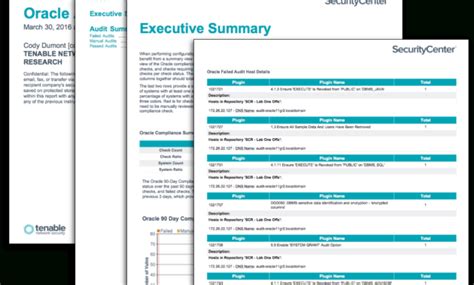 Oracle Audit Results Sc Report Template Tenable Throughout Template