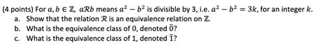 Solved 4 Points For A B E Z Arb Means A B2 Is