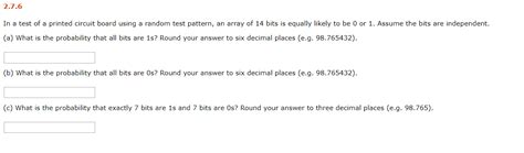 Solved 276 In A Test Of A Printed Circuit Board Using A