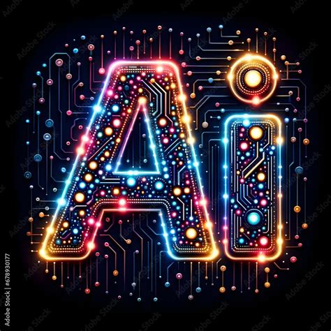 The Alphabet Illuminated A Vibrant Display Of The Letters Ai In