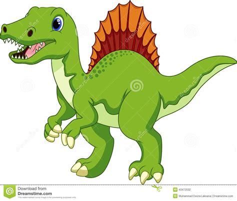 Cute Spinosaurus Cartoon Stock Illustration Illustration Of Extinction