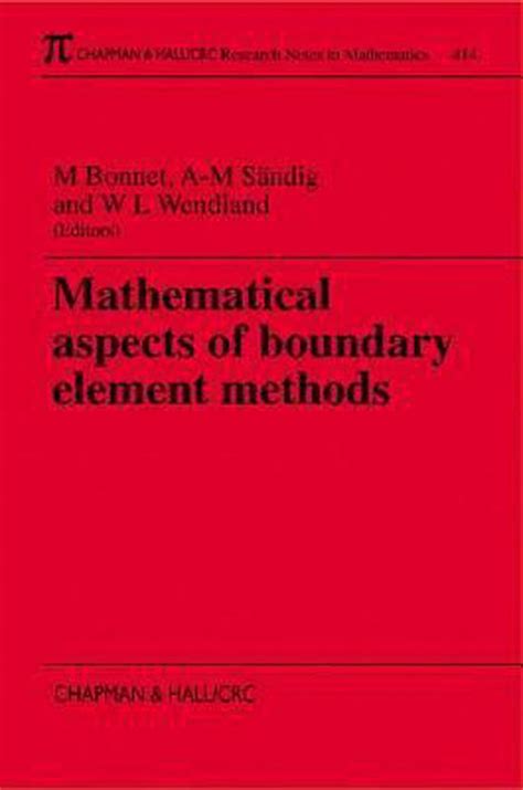 Chapman And Hall Crc Research Notes In Mathematics Series Mathematical