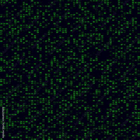 Technology Background Green Sparse Hexademical Pairs Background Big Sized Seamless Pattern