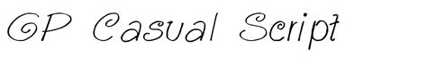 Gp Casual Script Font Webfont And Desktop Myfonts