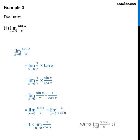 Example 4 Evaluate I Lim X 0 Sin 4xsin 2x Chapter 13 Cbse