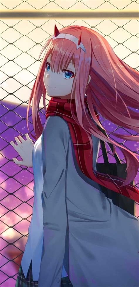 Download Smiling Zero Two Aesthetic Wallpaper