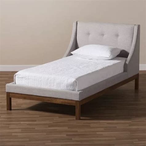 Кровать "louvain modern mod collection" (Idealbeds) серый текстиль ...