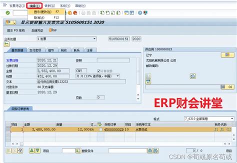 sap 采购发票预制 mir7 ＜转载＞ sap mir7 csdn博客