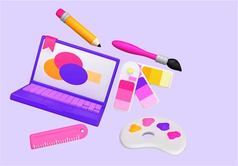 premium psd 3d rendering of graphic design