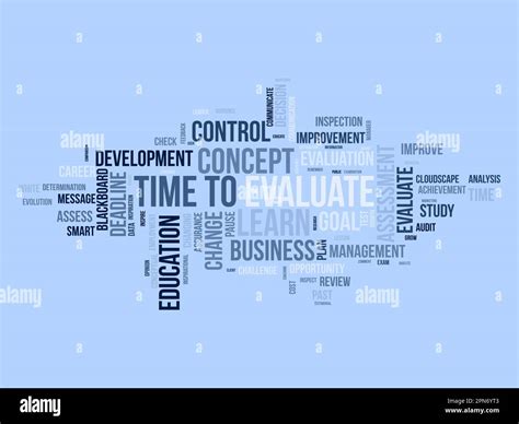 Word Cloud Background Concept For Time To Evaluate Career Development