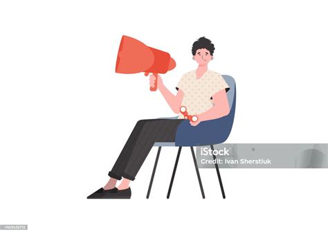 한 남자가 쌍안경이있는 의자에 앉아 있습니다 격리 프레젠테이션을 위한 요소 가방에 대한 스톡 벡터 아트 및 기타 이미지 가방 간호사 개념 실재론 Istock