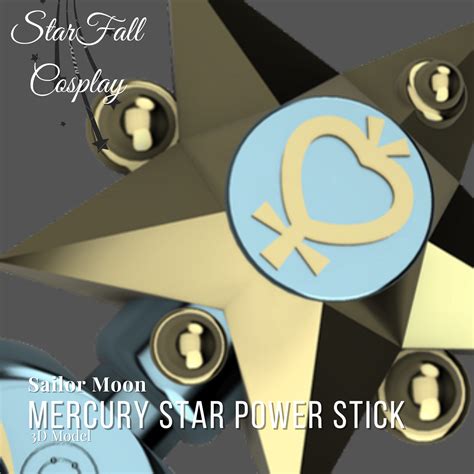 Archivo Stl Sailor Mercury Transformation Wand Sailor Mercury Star Stick ⭐・modelo Para