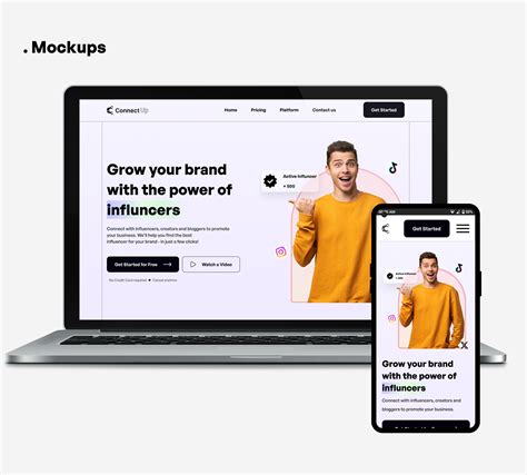 connect up responsive ui landing page design behance