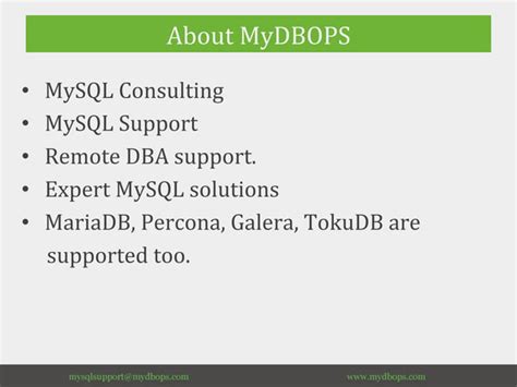 An Overview To Mysql Sys Schema Ppt