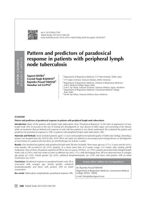 pdf pattern and predictors of paradoxical response in patients with