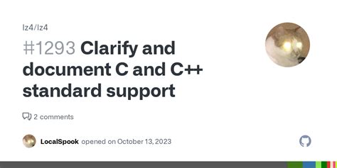Clarify And Document C And C Standard Support Issue 1293 Lz4 Lz4