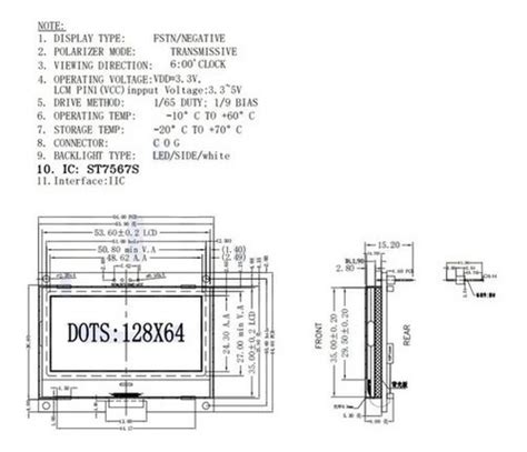 Módulo Lcd 128x64 Iic St7567s I2c Display Para Arduino 12864