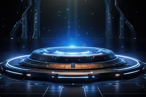 Abstract Technology Hud Interface Hologram Elements Neon Lights Circle Percent Vitality