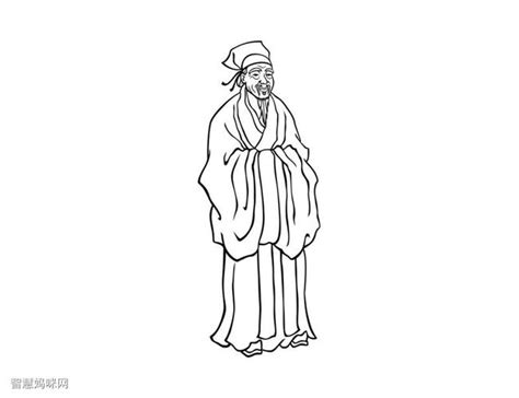 古代人物送葬简笔画 简笔画图片大全 普车都