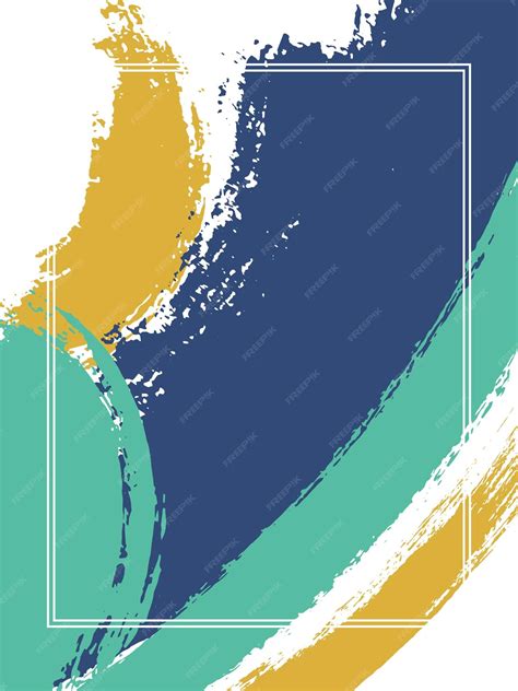 페인트 브러시 스트로크 배경이 있는 세로 프레임 전단지용 그래픽 디자인 서식 파일 다채로운 페인트 잉크 브러시 스트로크가 있는