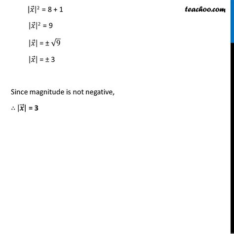 Example 18 Lf A Is A Unit Vector X A X A 8 Find X