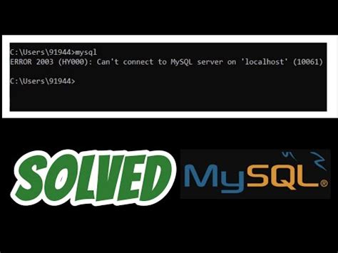 Solución a Can t connect to MySQL server on localhost MySQL YA
