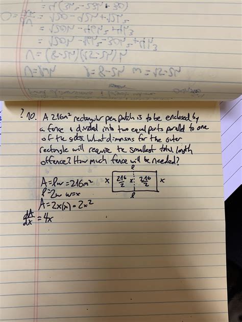 Ap Calc Ab Modeling And Optimization R Calculus