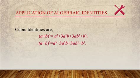 Algebraic Identities With Related Problems Pptx Algebraic Identities With Related Problems Pptx