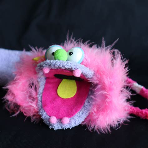 Peach A Fluffy Sock Puppet Etsy Canada