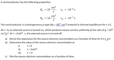 A Semiconductor Has The Following Properties Dn 25