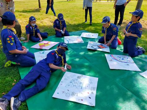 カブ隊「凧あげ作り」と「生き物探し」 ボーイスカウト越谷第2団