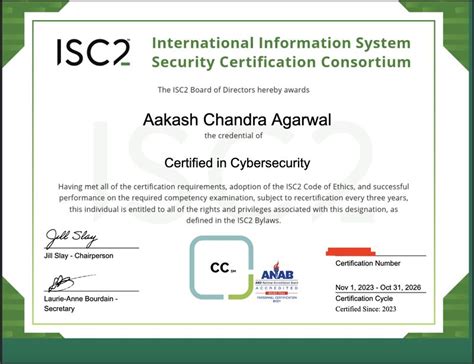Aakash Agarwal On Linkedin Cc Security Cybersecurity It Networks Isc2 Sscp Skills