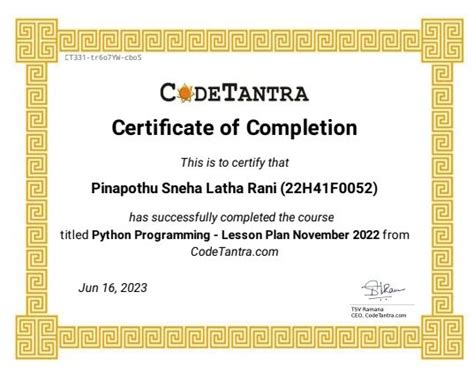 Pinapothu Sneha Latha Rani On Linkedin I Am Glad To Share Course Completion Certificate For