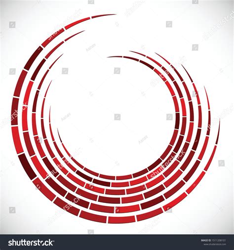 Segmented Circle Rotationcircular Radial Dashed Lines Stock Vector